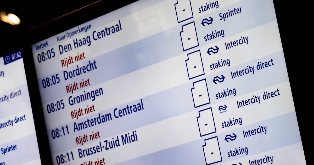 Vrijdag geen treinverkeer rond Rotterdam door nieuwe stakingen NS ...