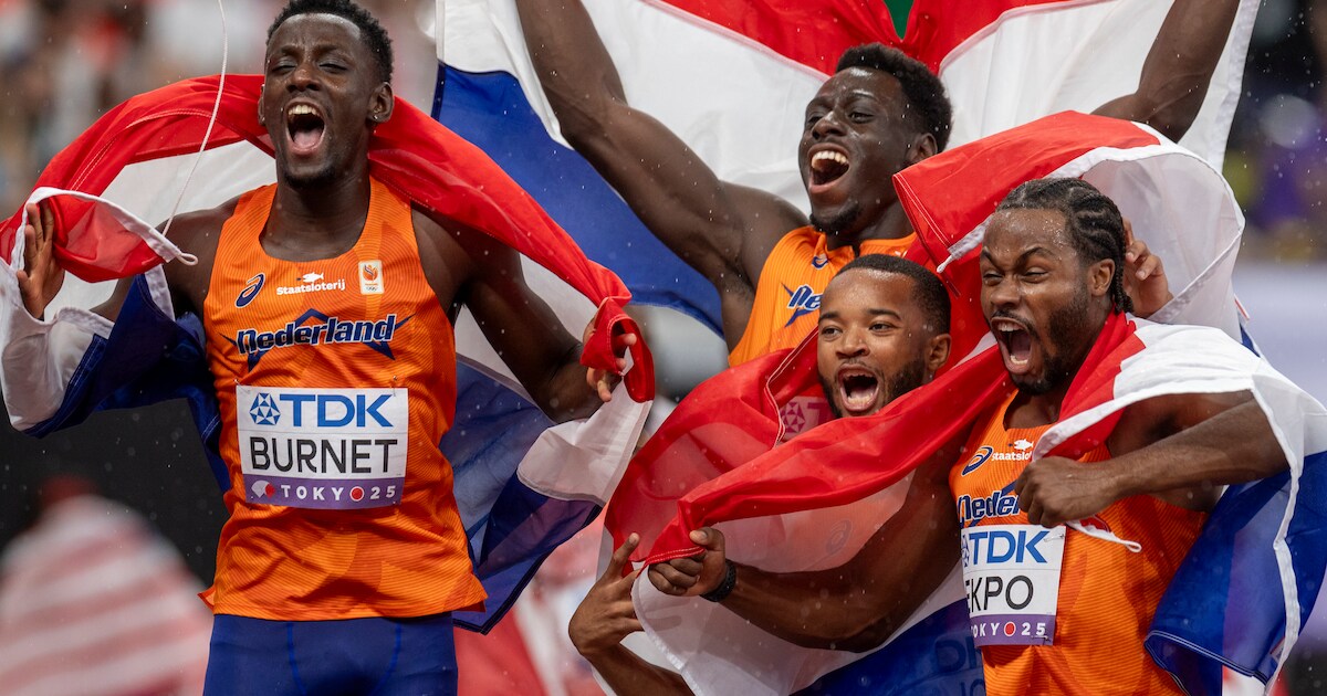 Nederlands estafetteteam verrast de wereld en zichzelf: regen, records ...