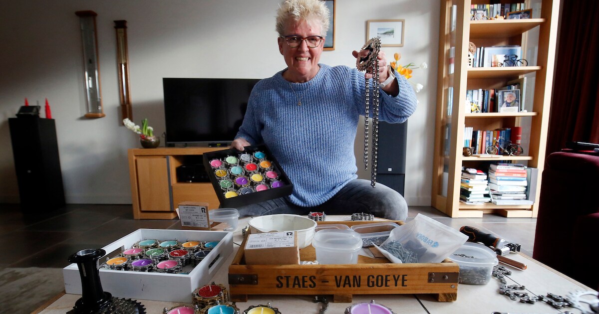 Agnes heeft al 900 waxinelichthouders gemaakt van oude fietskettingen ...