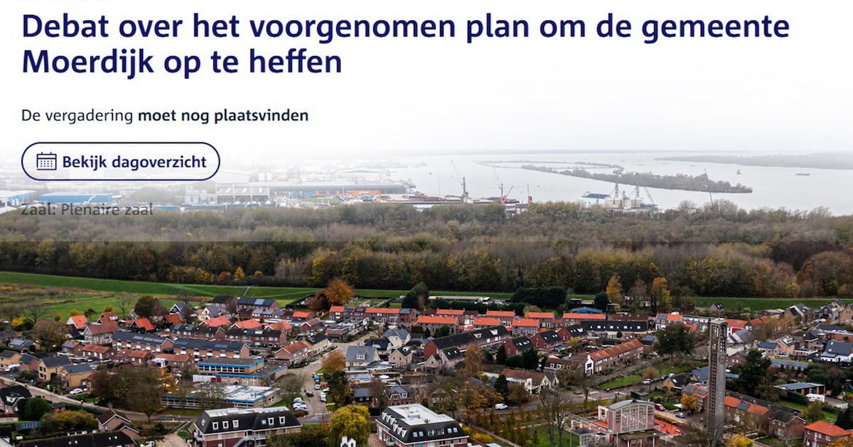 Tweede Kamer agendeert een debat om ‘de hele gemeente Moerdijk op te ...