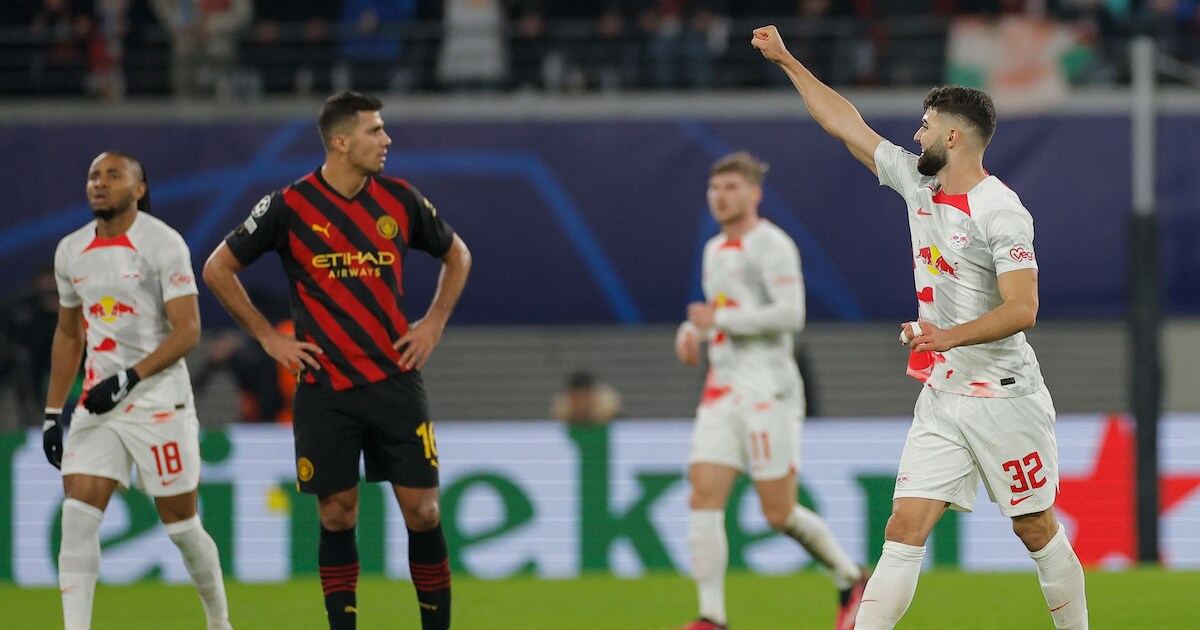 Manchester City geeft voorsprong uit handen in Leipzig en moet nog aan de bak in return ...