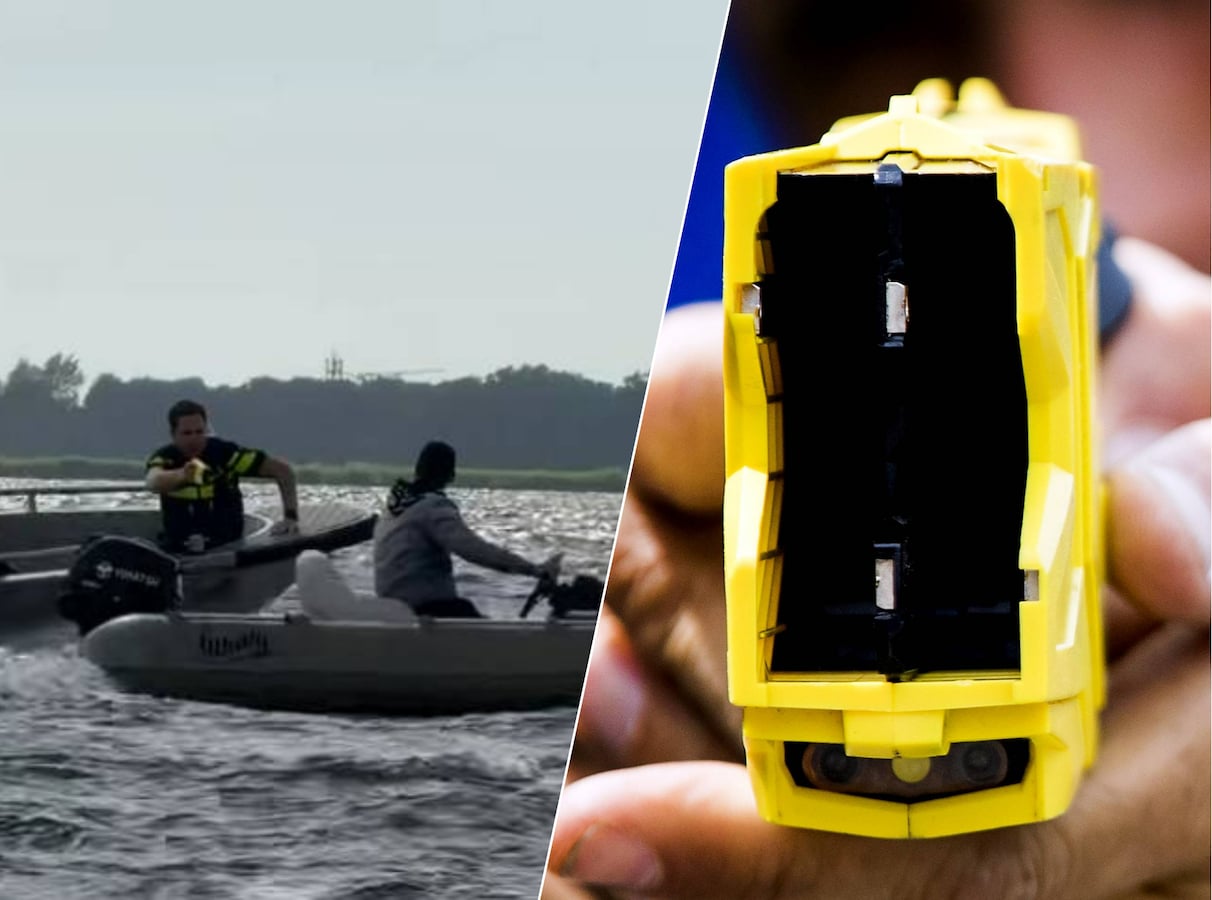 Man probeert te vluchten in bootje: politie zet taser in bij aanhouding ...