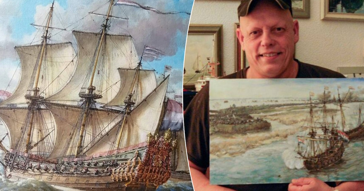 Arnold schildert aanval op Fransen bij Ameide in stijl van oude ...