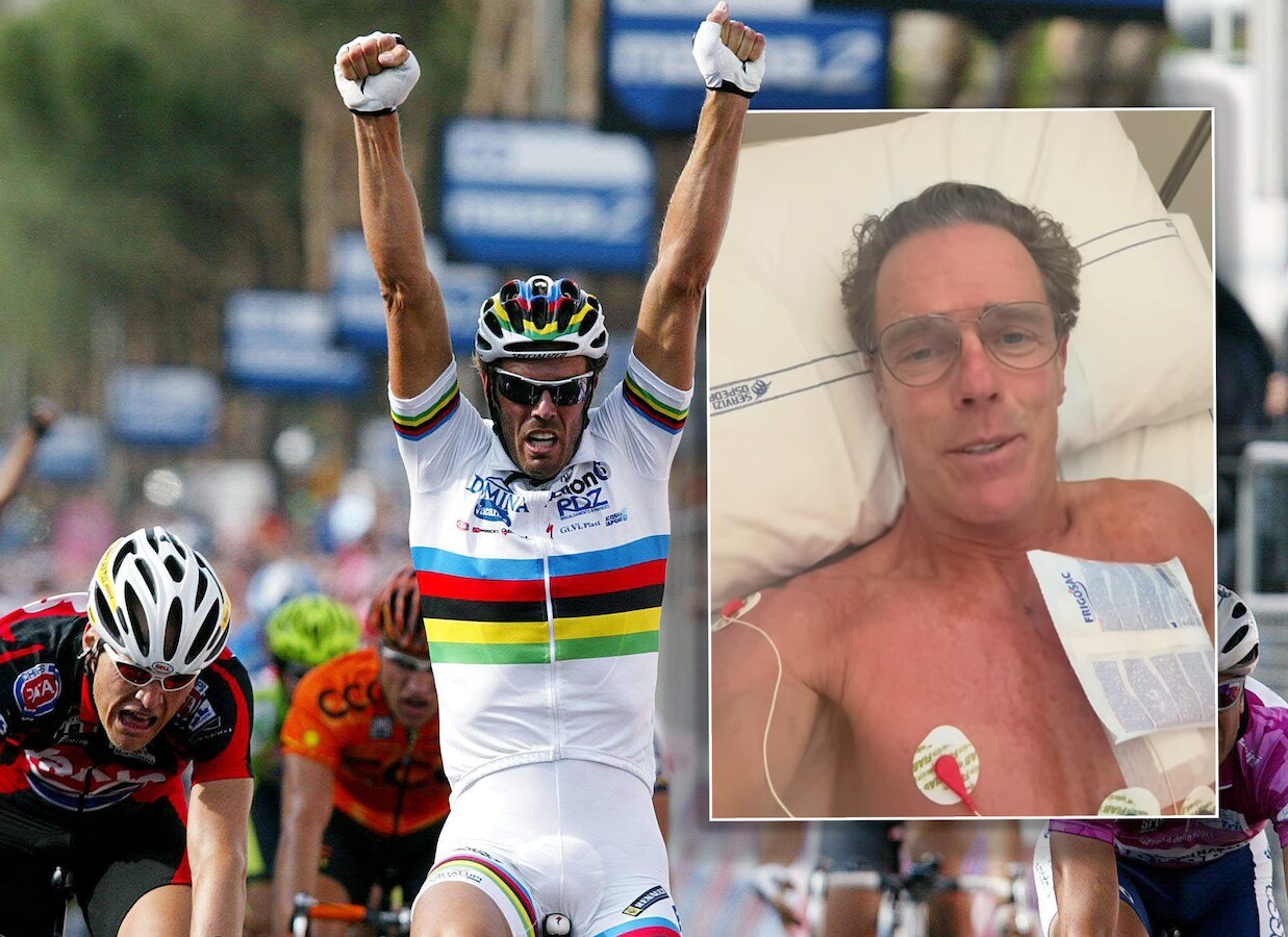 Mario Cipollini spreekt fans toe na hartoperatie: ooit de Leeuwenkoning, nu een kwetsbare ...