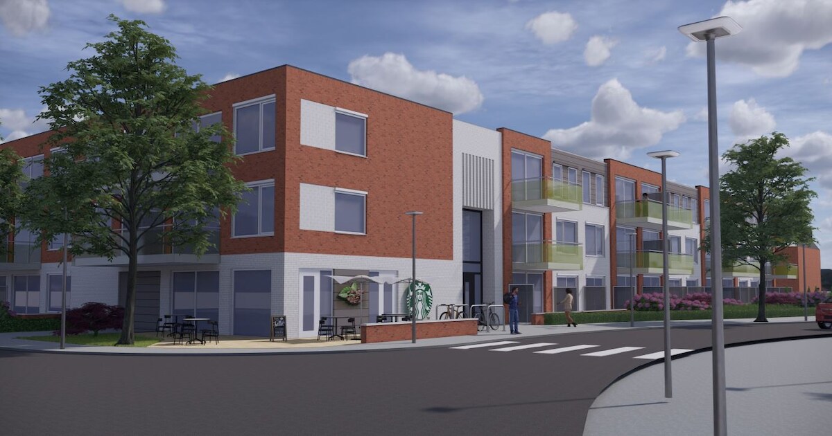 Appartementengebouw met koffiebar bij treinstation Waddinxveen | Gouda ...