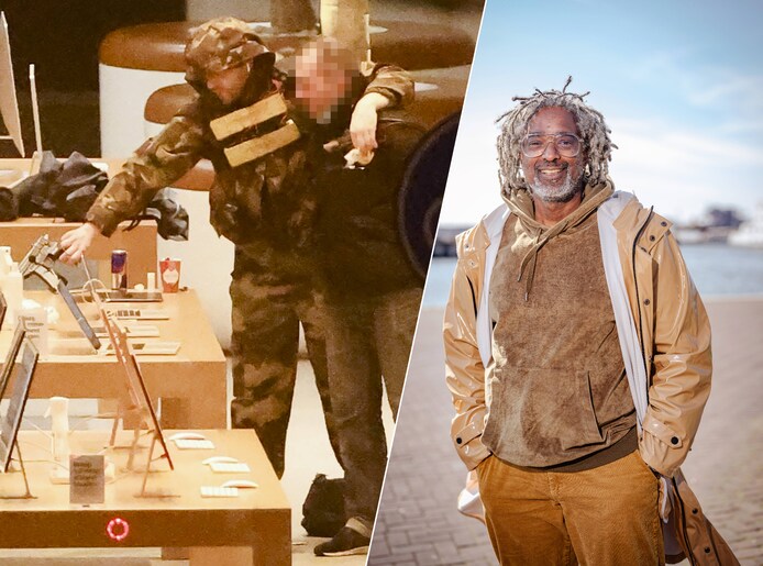 Als man met bomgordel Apple Store inloopt, schuilt Alex in bezemkast: ‘Nam per app afscheid van ...