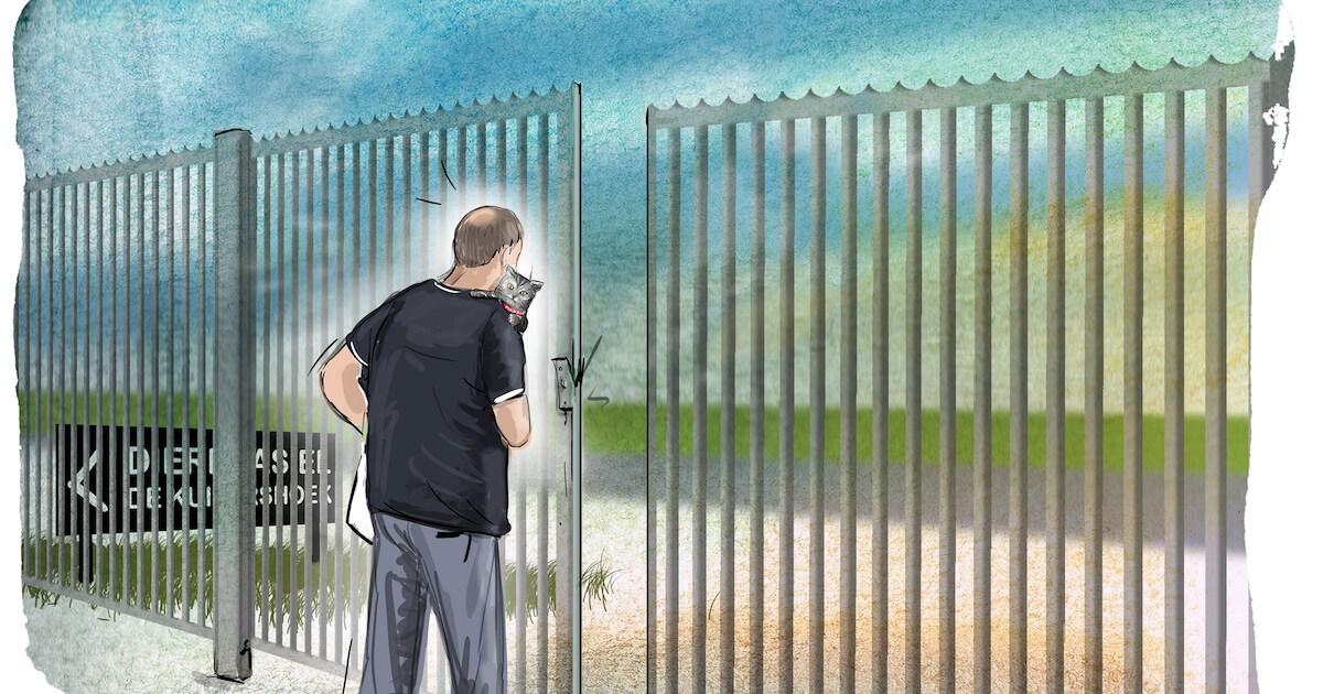 Patrick (43) had maar één doel, en volgens hem was het toegangshek van ...