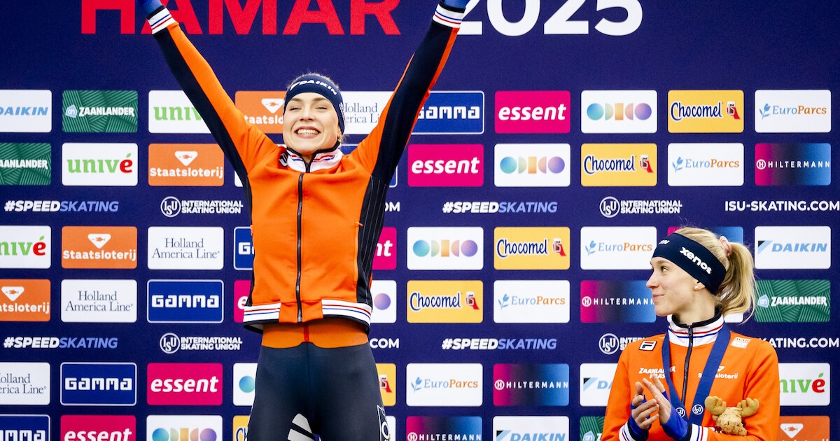 Joy Beune pakt wereldtitel na zinderende strijd op 3 kilometer, zilver ...