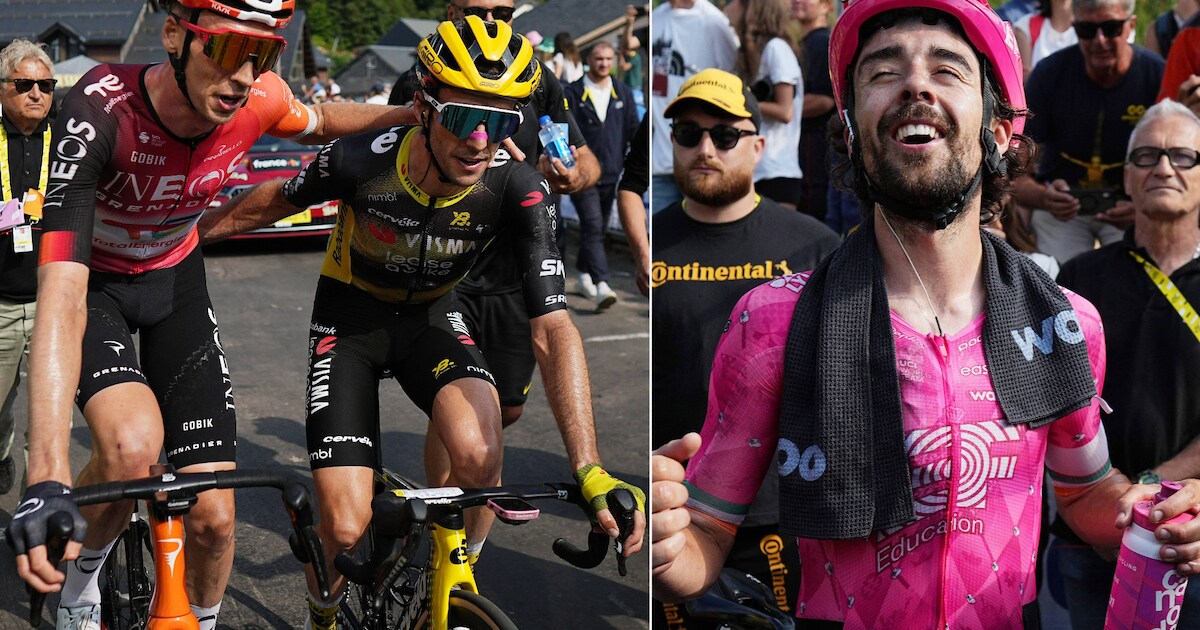 Thymen Arensman komt nipt tekort voor winst in eerste bergrit Tour de ...