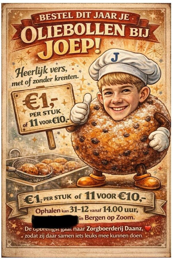 Joep (14) uit Bergen op Zoom moet aan de bak: ‘Eerst met de oliebollen ...