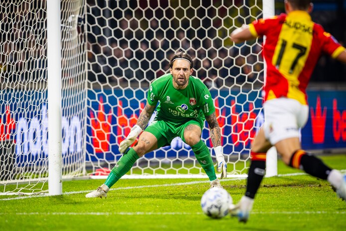 Noordwijk-doelman Romero Antonioli geniet van bekerduel met Go Ahead: ‘Bij elke uittrap gejoel ...