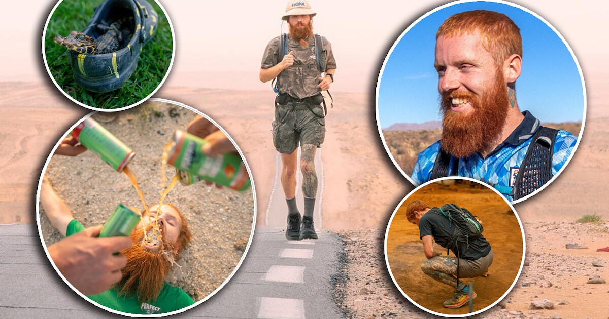 Brit die 16.000 kilometer van zuiden naar noorden Afrika liep gaat ...