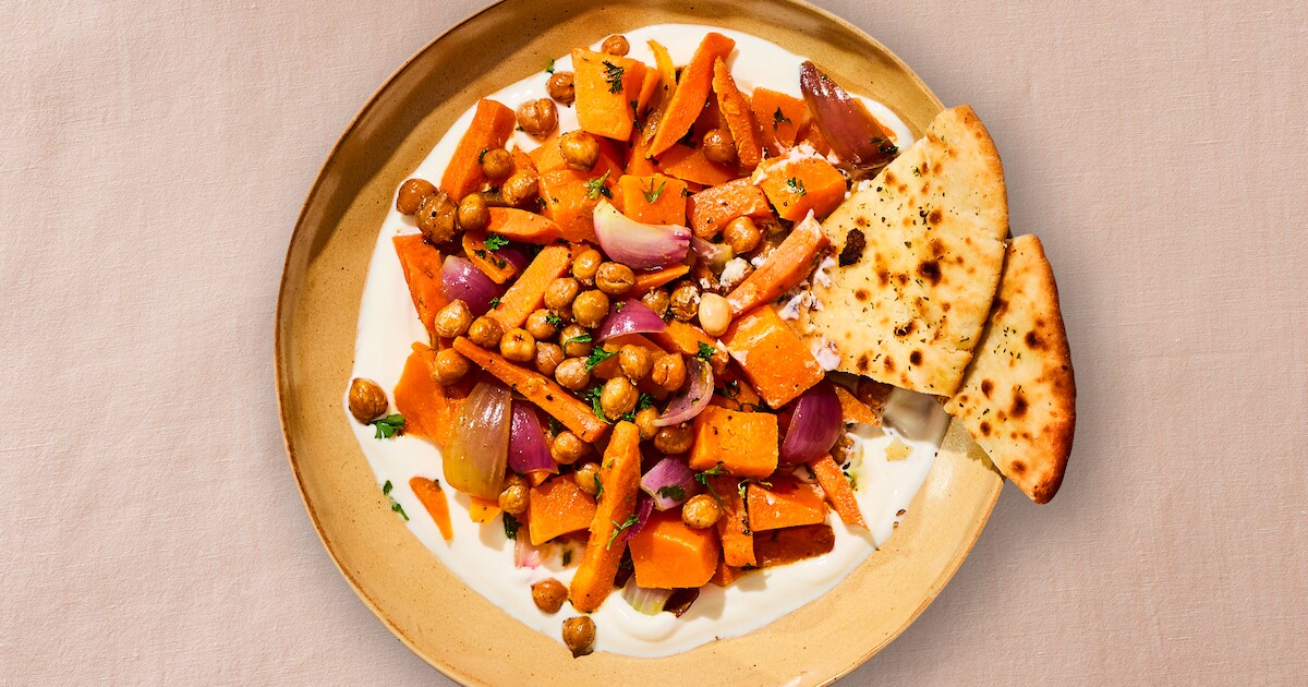 Wat Eten We Vandaag: Pompoenbowl met kikkererwten en naan | Koken ...