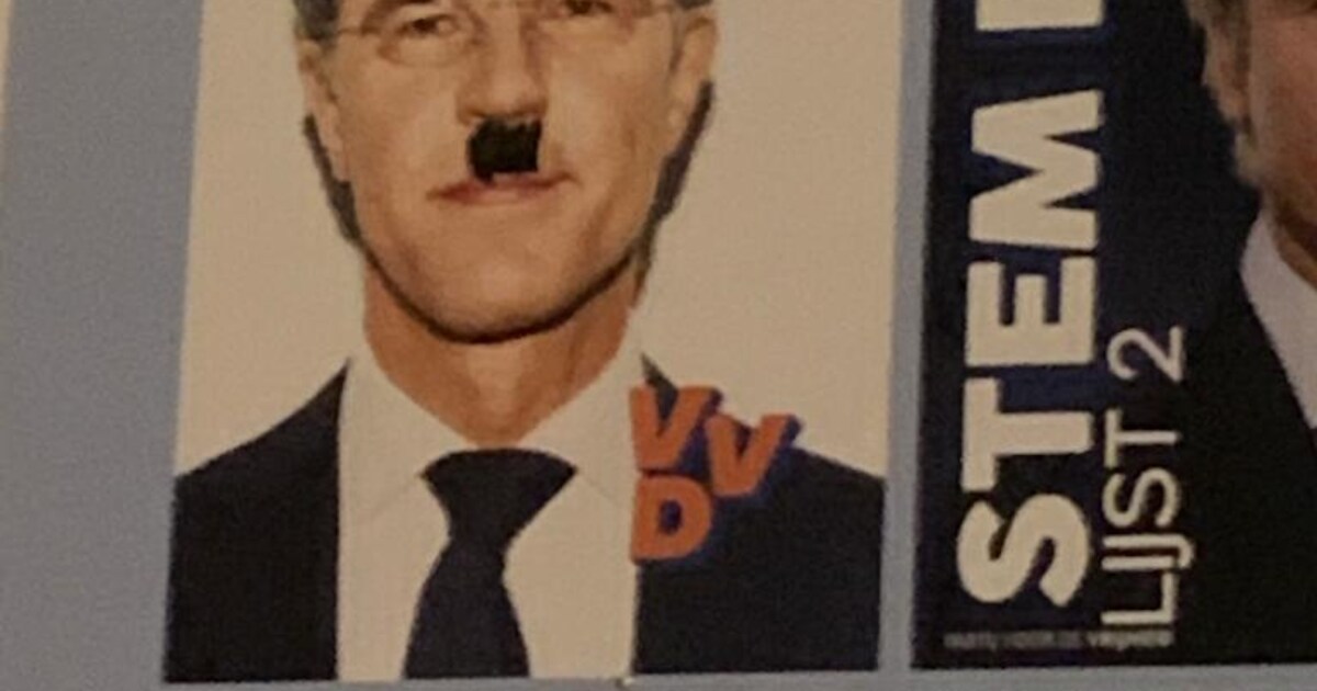 Gemeente verwijdert posters van VVD-lijsttrekker Mark Rutte met ...