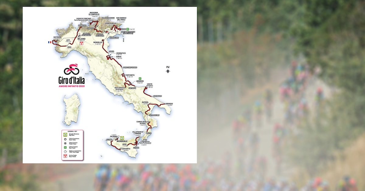 Dit is het etappeschema van de Giro 2020 | Sport | AD.nl