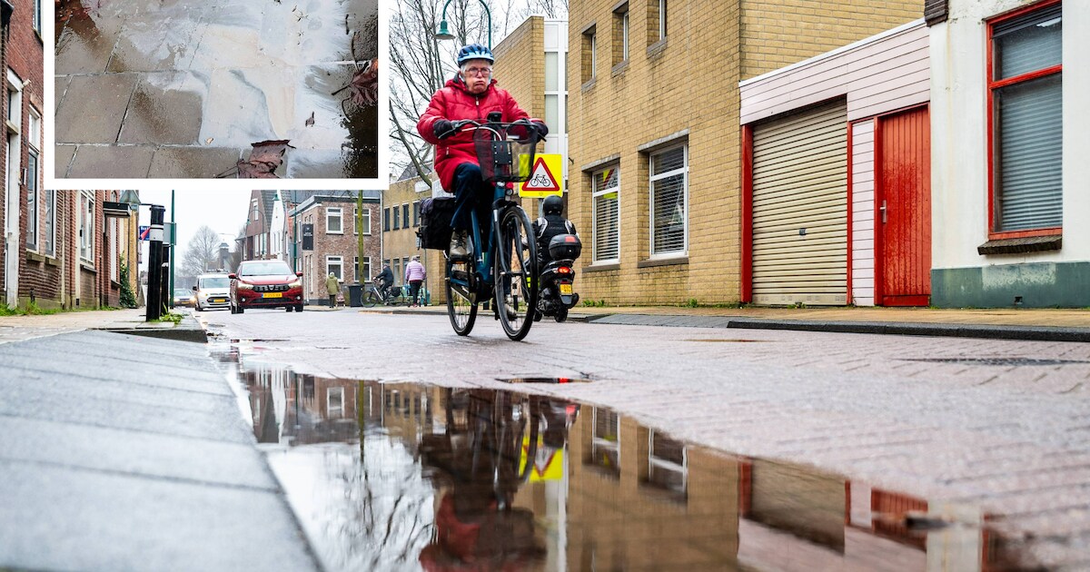 Olievlekken na zware regenbui zorgen voor onrust in dorp: ‘Dit is ...