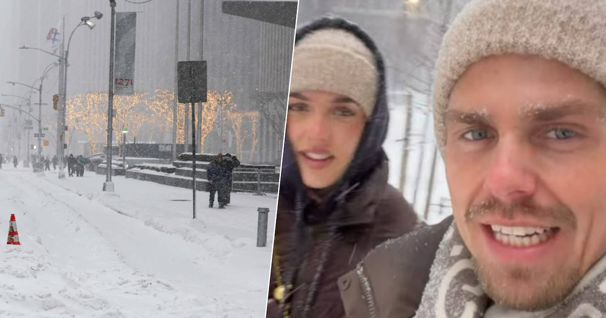 André Hazes en vriendin Noa gestrand in Amerika door winterstorm: ‘Echt ...