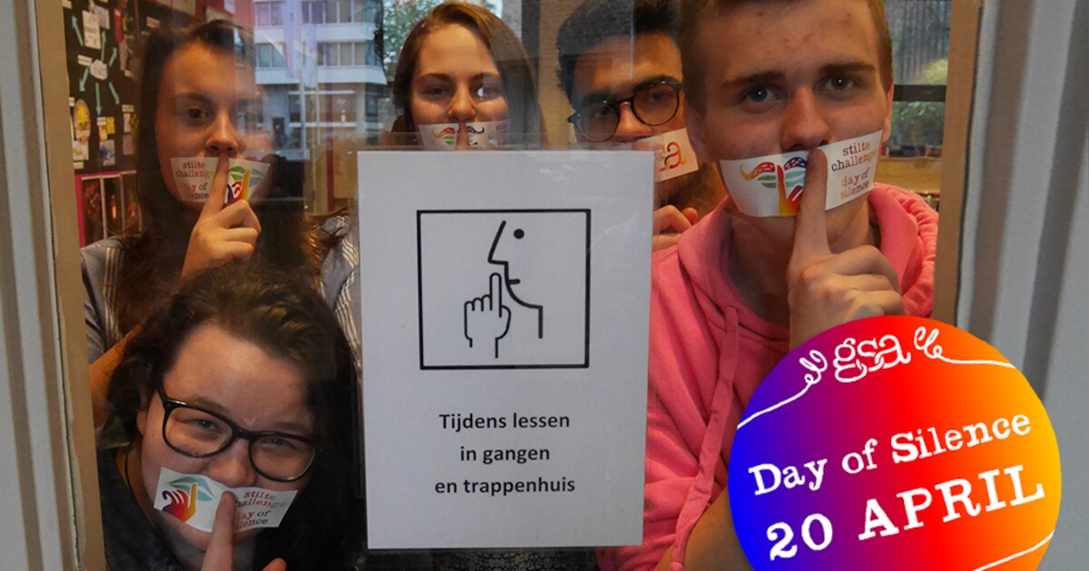 Fortes Lyceum een uur lang stil: leerlingen plakken sticker op mond ...