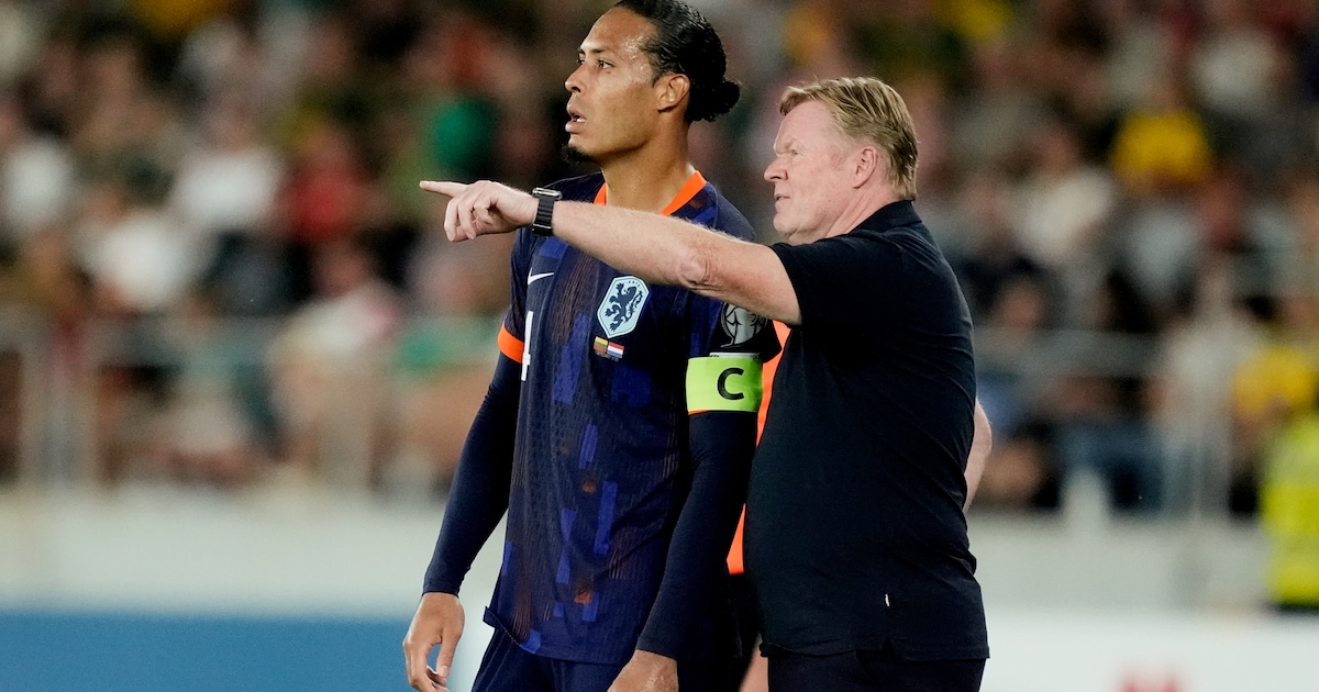 Ronald Koeman over Virgil van Dijk: ‘Ik moet hem af en toe achter de ...