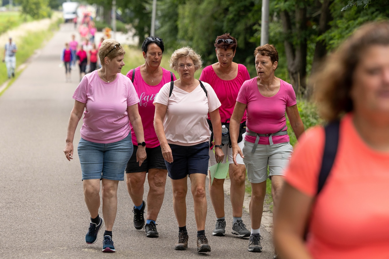 Een roze lint van lopers in strijd tegen kanker: Drunens Wandelfestival ...