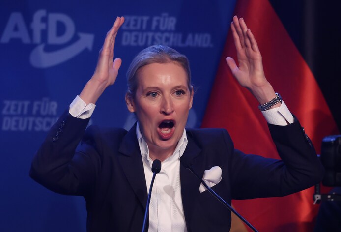 AfD-leider Weidel, zelf gepromoveerd econoom, pleit voor vertrek van ...