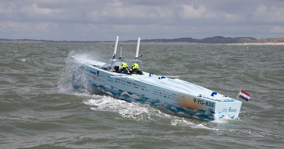 Studenten TU Delft steken voor het eerst met waterstofboot Noordzee ...