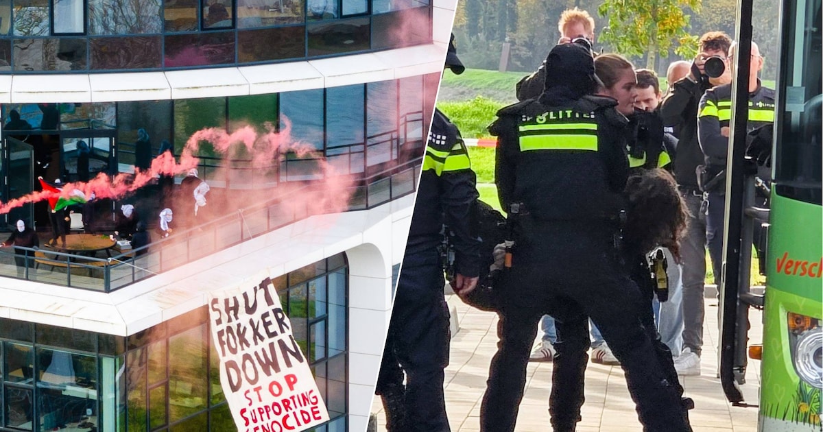 Politie beëindigt bezetting hoofdkantoor Fokker: 29 activisten met ...