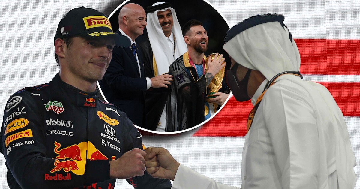 Emir van Qatar kan zijn kleermaker aan het werk zetten nu Max Verstappen nog geen wereldkampioen ...