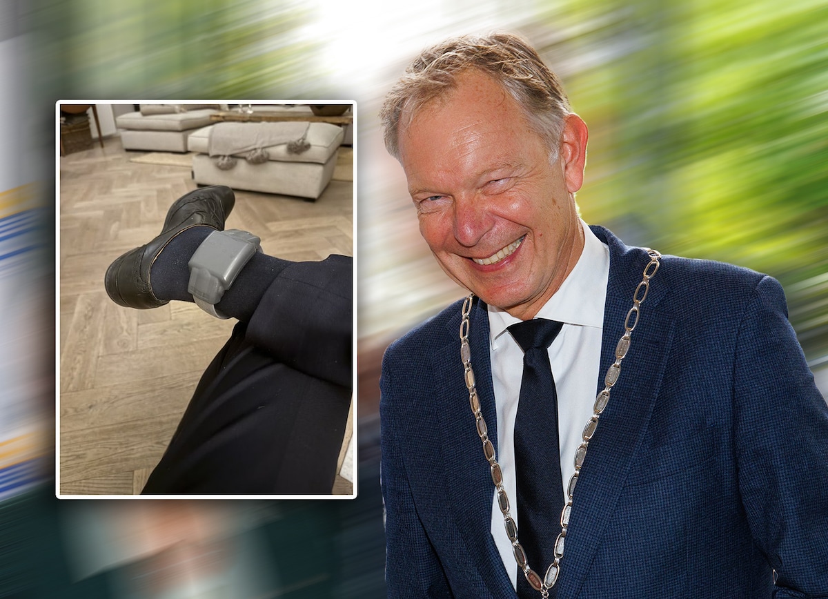 Burgemeester Mark Röell van Baarn loopt week lang met enkelband | Baarn ...
