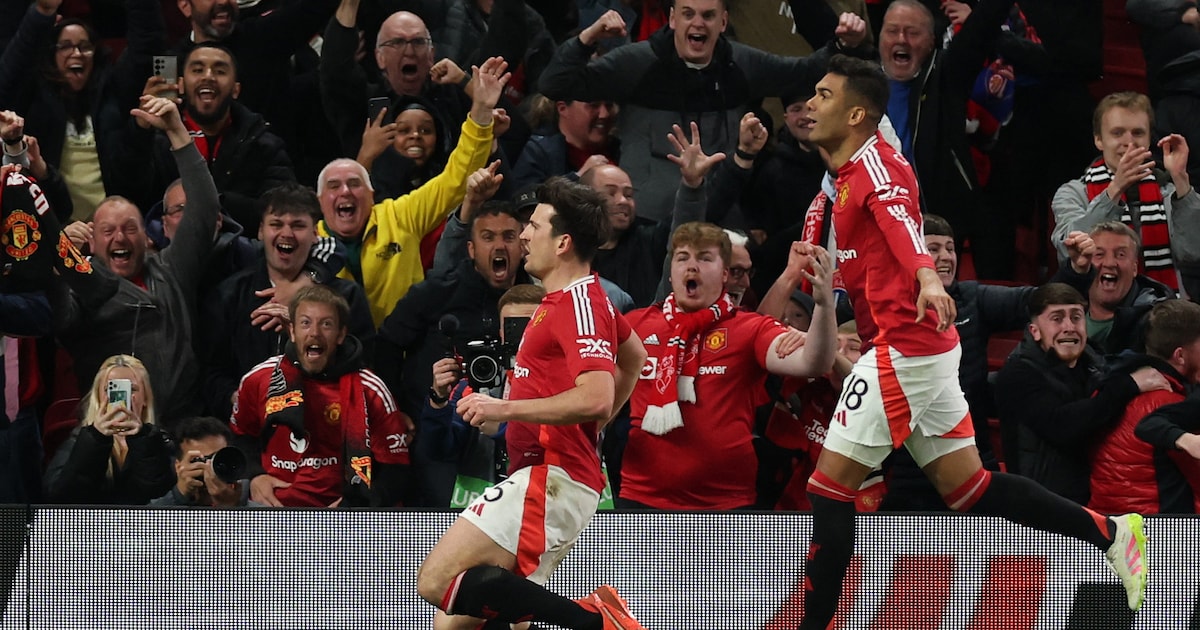 Manchester United op sensationele wijze door in Europa League: van 2-4 ...