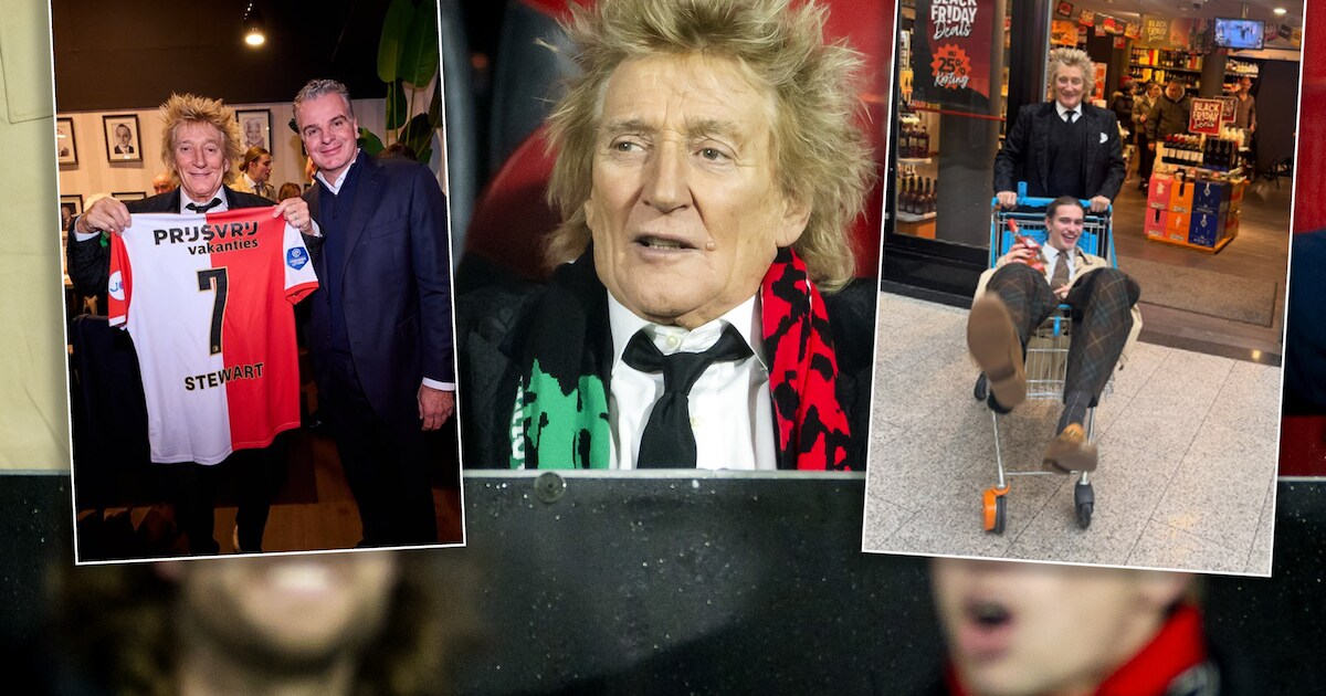 Rocklegende Rod Stewart (80) bezoekt Gall en Gall, krijgt Feyenoord ...