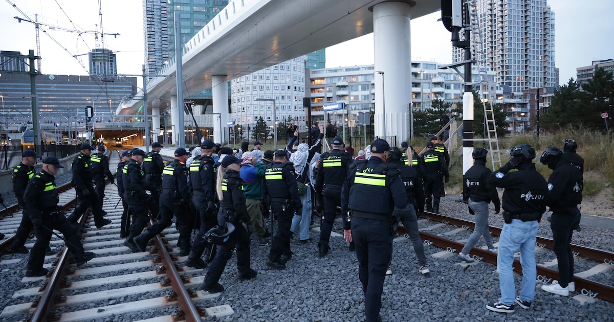 ProRail en NS doen aangifte na Palestina-protest op treinspoor: ‘Daders ...