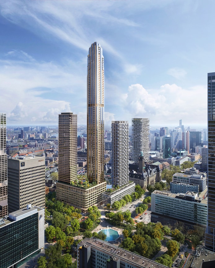 70 meter hoger dan Zalmhaventoren: Rotterdamse raad is voor ...