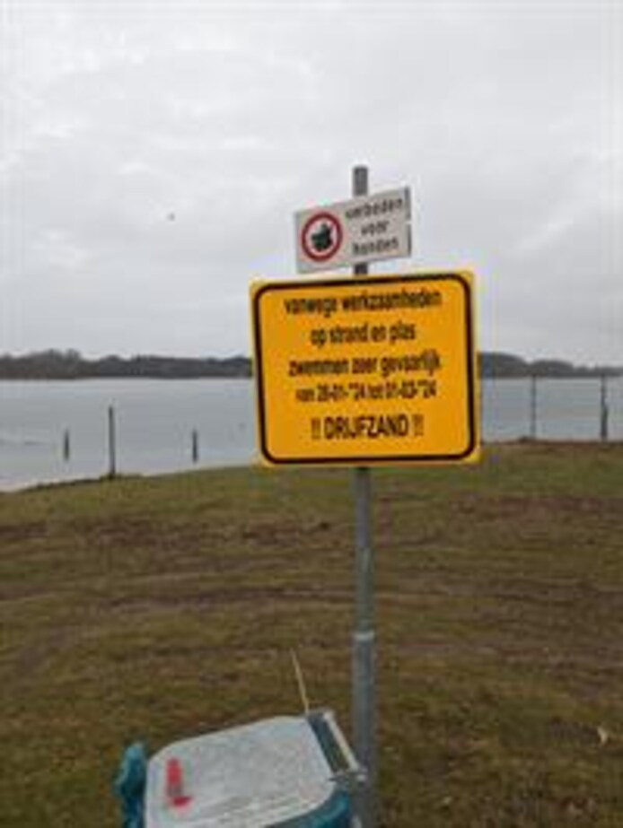 Tijdelijk kans op drijfzand bij Berkendonk, het wordt zeer afgeraden om ...