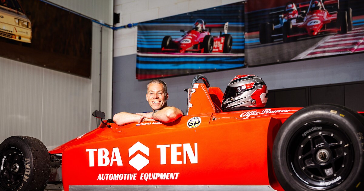 Patrick (47) is Europees kampioen Formule 3 met zijn Alfa Romeo uit ‘83 ...