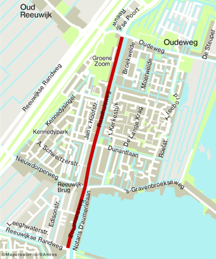 Randweg in Reeuwijk wordt vernieuwd, maar hoe? Dit zijn de scenario's ...