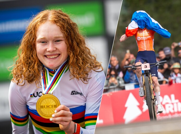 Puck Pieterse bewijst met wereldtitel opnieuw haar extreme talent: ‘Supertof dat het nu al ...