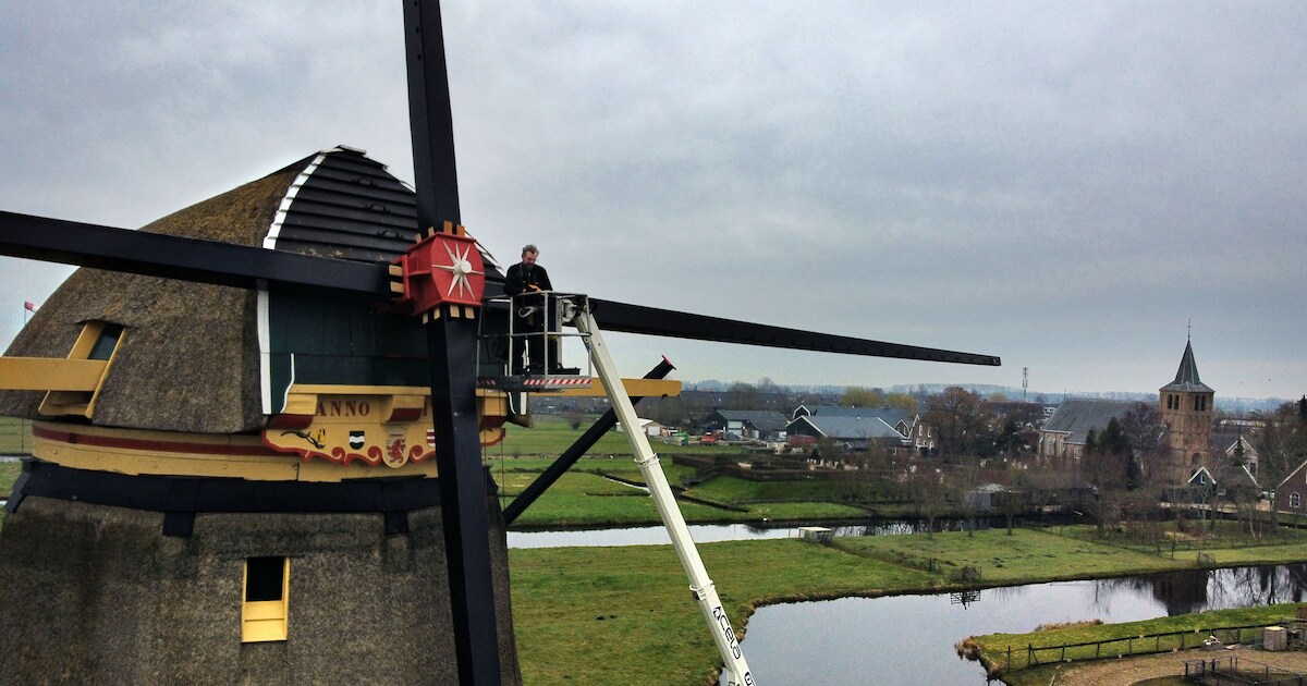 Johan kan twee jaar nadat wiek afbrak bijna weer draaien met zijn molen ...