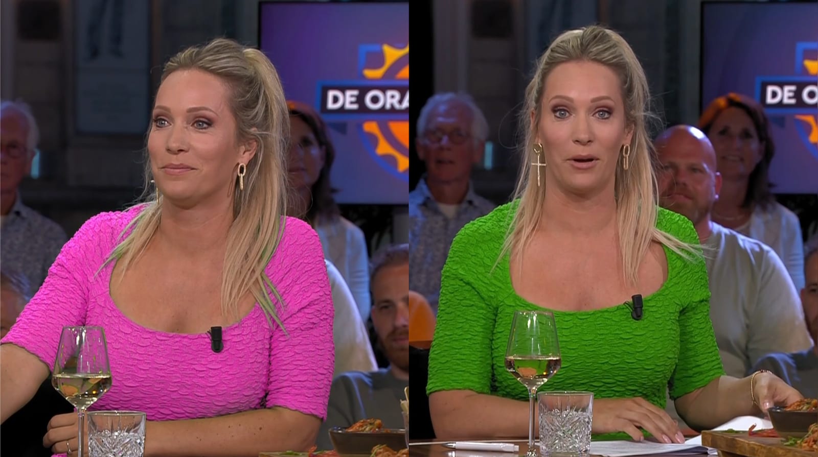 Groen shirtje Hélène Hendriks kleurt plotseling roze in De Oranjezomer ...
