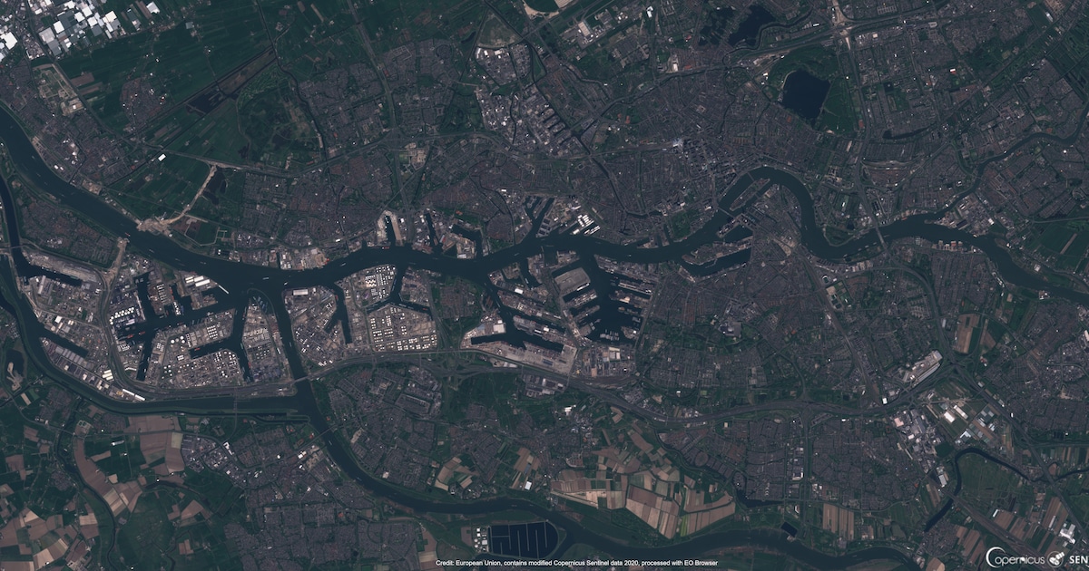 Bijzondere satellietbeelden van Rotterdamse regio dankzij schonere ...