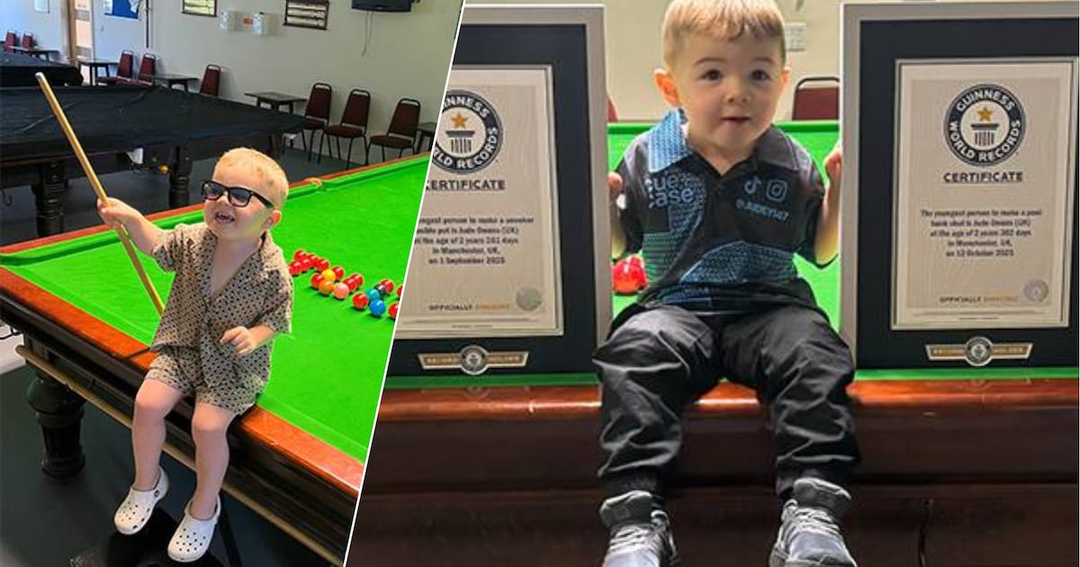 Britse Jude (2) breekt wereldrecords in snooker en pool: terwijl hij ...
