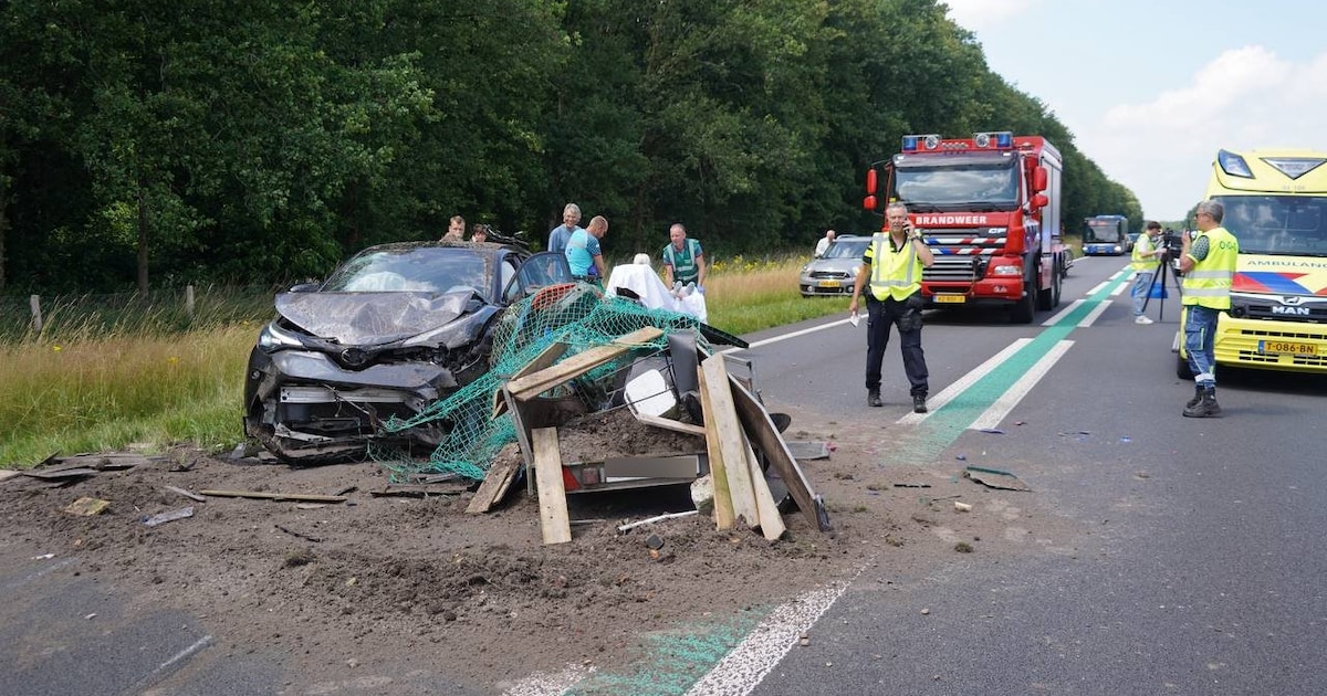 Vier gewonden bij ernstig ongeval op de N34 bij Annen, hond overleden | 112 nieuws Aa en Hunze ...