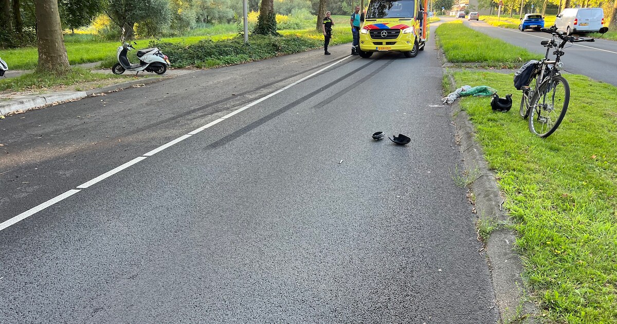 Overstekende fietser geraakt door auto in Deventer, flink remspoor ...