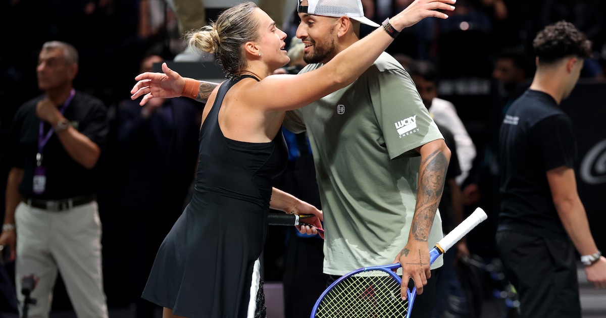 Nick Kyrgios wint ‘Battle of the Sexes’ in het tennis van Aryna ...