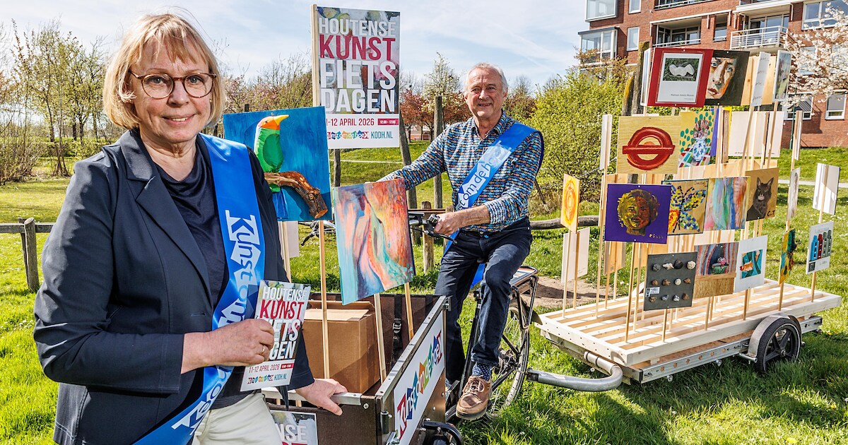 Ludieke kunstfiets trekt dit weekend door Houten: ‘Je hoort ’m al van ...