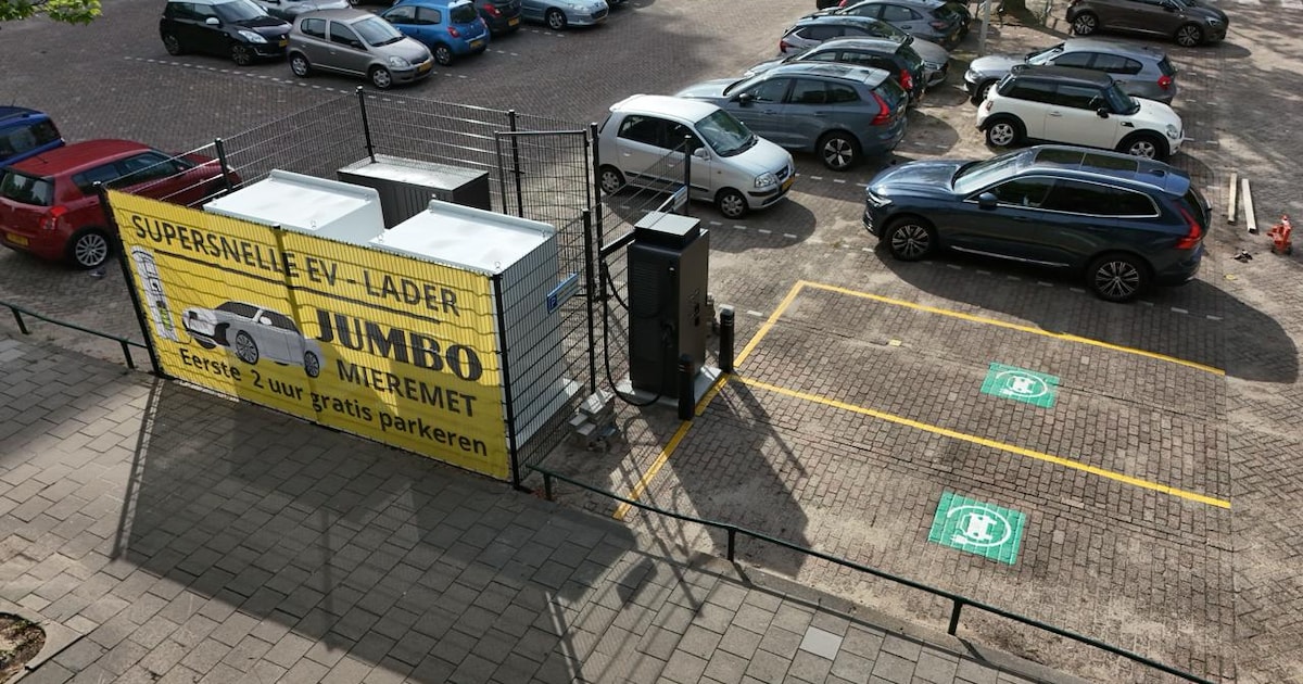 Jumbo Mieremet opent eerste snellader in de regio: laad binnen een half ...