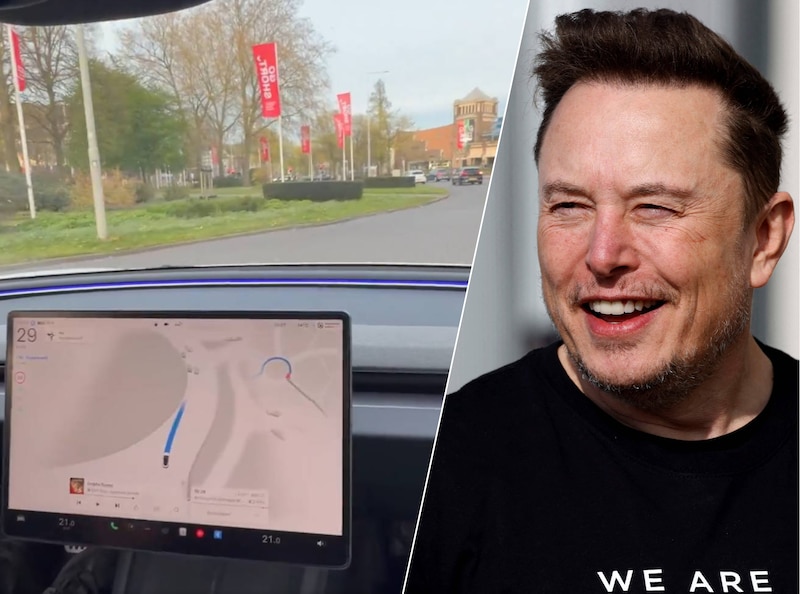 Elon Musk kijkt toe hoe zijn zelfrijdende Tesla het beruchtste ...