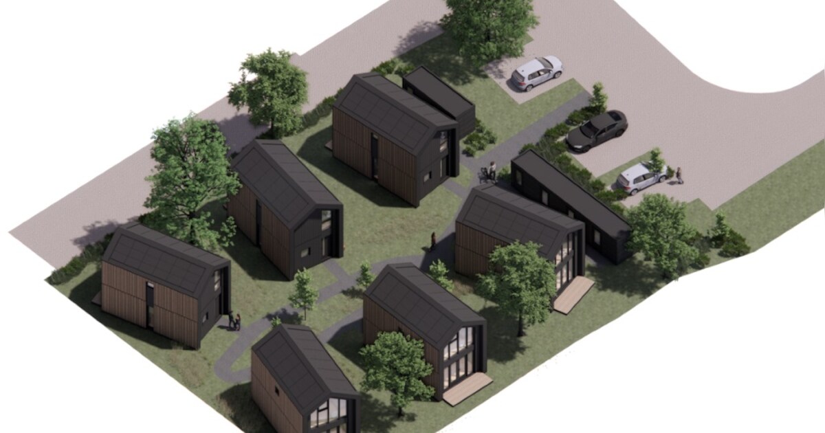 Van de tiny houses die in Waddinxveen worden gebouwd staat een modelwoning in Almere ...