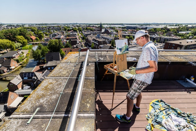 ‘Kunstgek’ Peter beklimt de Lierse Dom om te schilderen: ‘Ik doe alleen ...