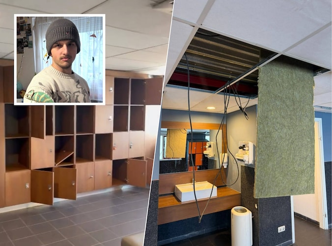 Irnes zette video van compleet gesloopte kleedkamer in Basic-Fit online ...